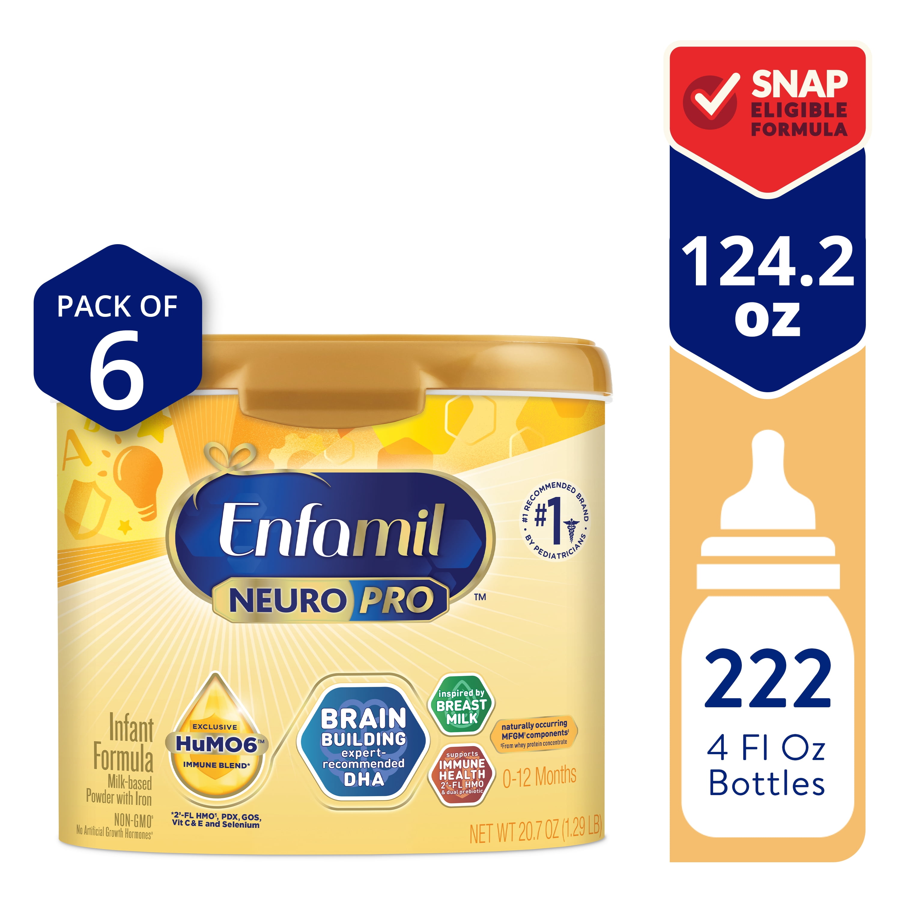 Enfamil NeuroPro Baby Formula, Triple Prebiotic Immune Blend with 2'FL ...