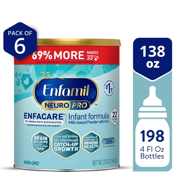 Enfamil NeuroPro EnfaCare Premature Powder Baby Formula with Iron, For ...