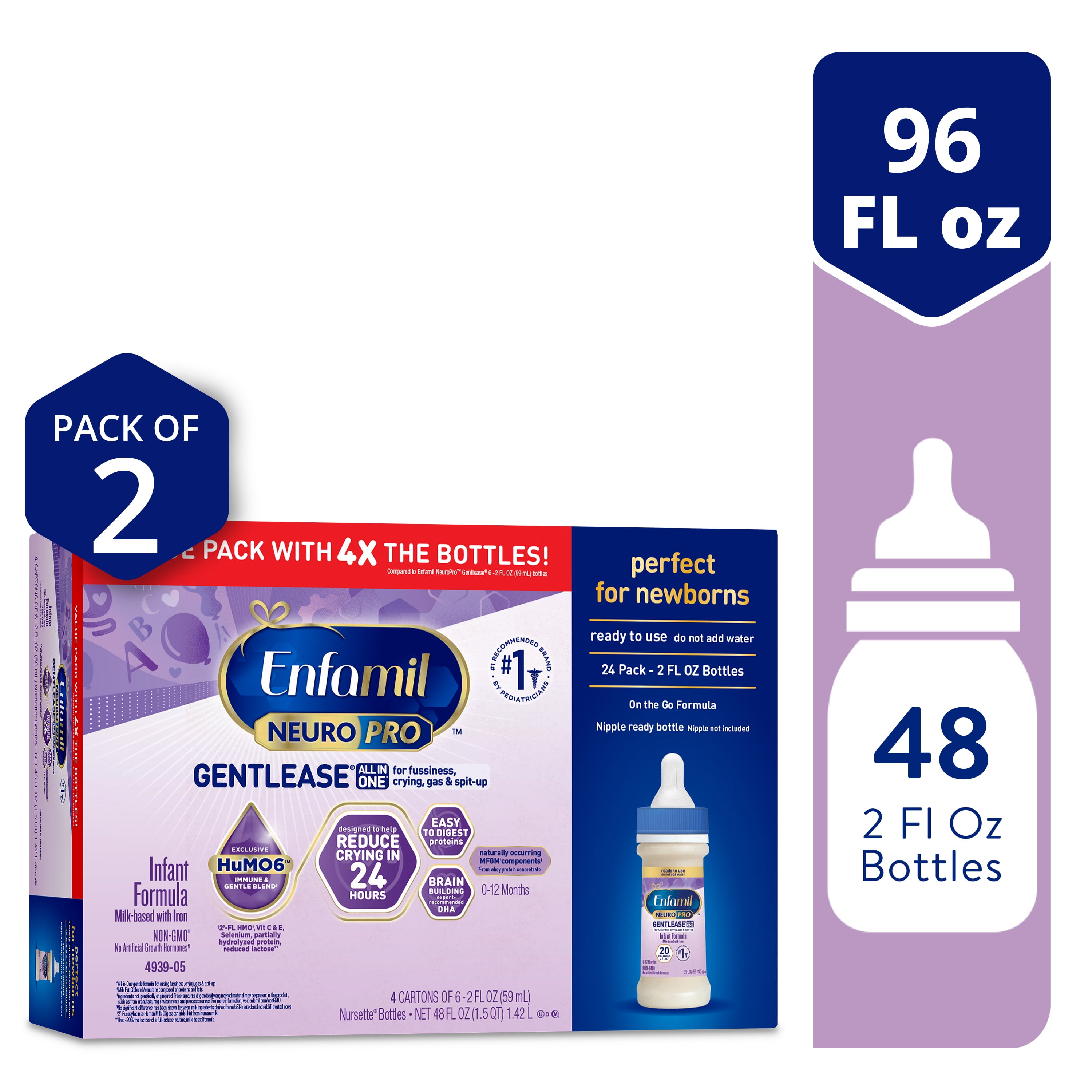 Enfamil NeuroPro Gentlease Liquid Baby Formula, For Fussiness, Crying ...