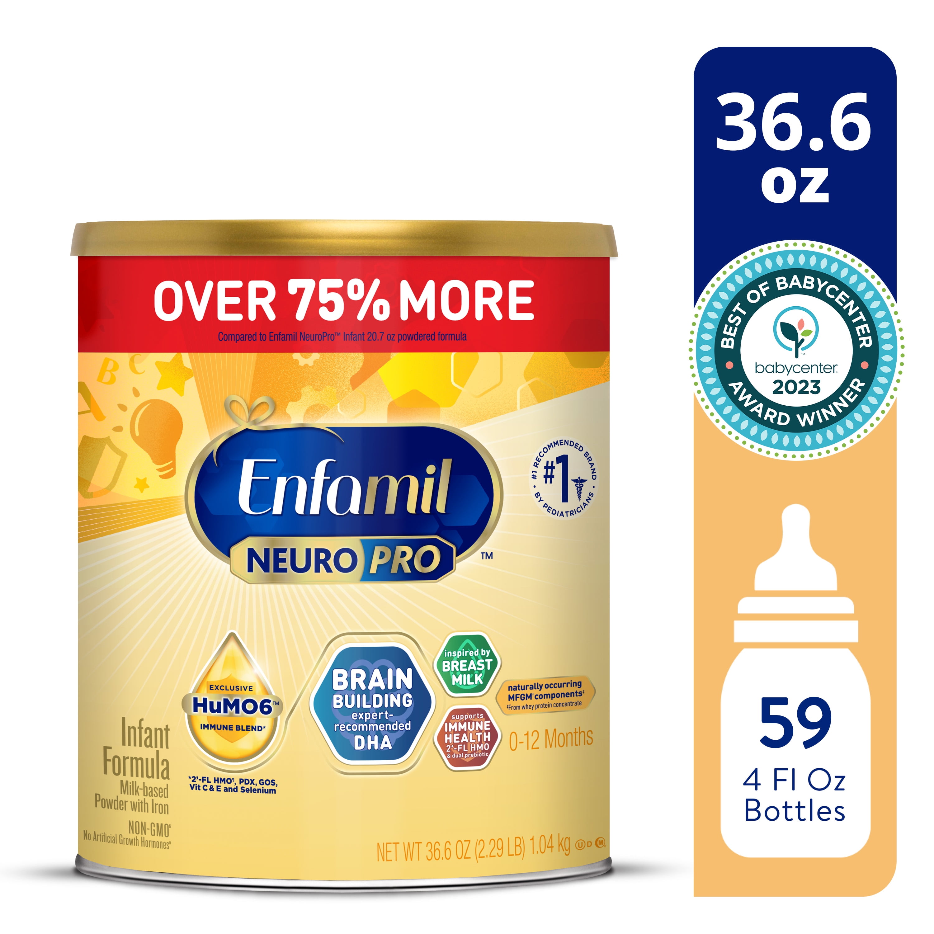 Enfamil NeuroPro Powder Baby Formula, MFGM* 5-Year Benefit, Exclusive ...