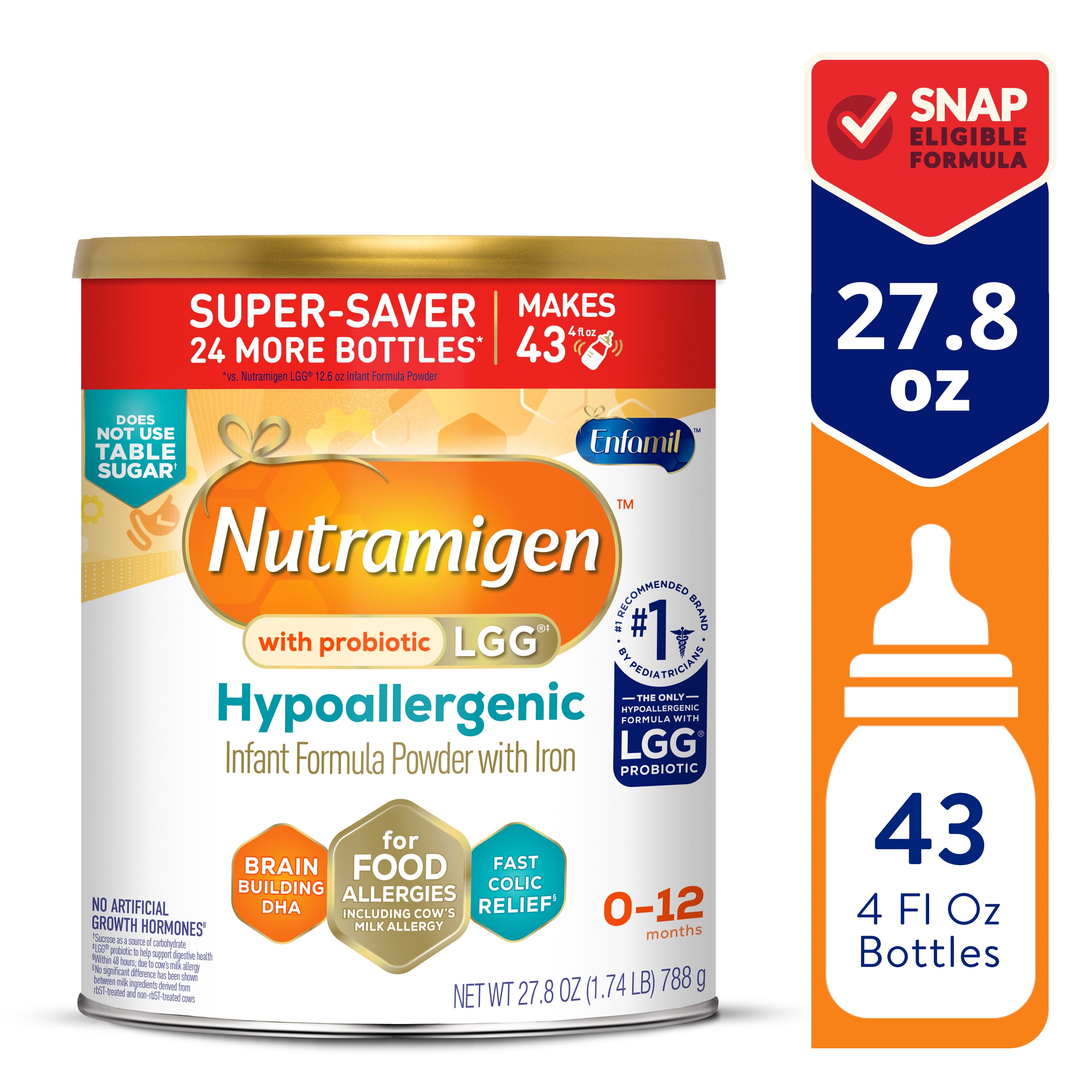 Enfamil Nutramigen Infant Formula, Hypoallergenic and Lactose Free ...