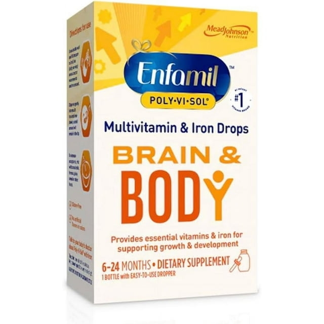 Enfamil Poly-Vi-Sol Baby & Toddler Liquid Multivitamin with Iron ...