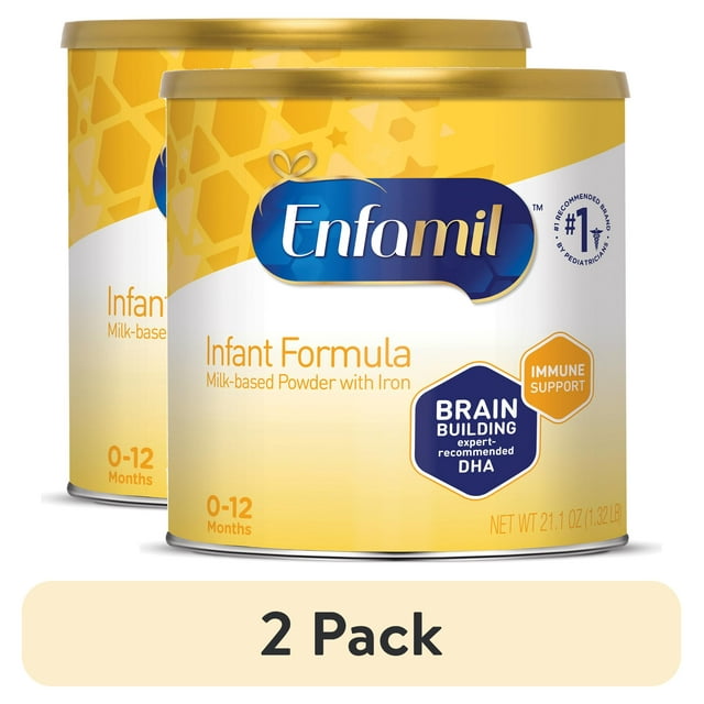 (2 pack) Enfamil Powder Baby Formula with Iron, 21.1 oz Can - Walmart.com