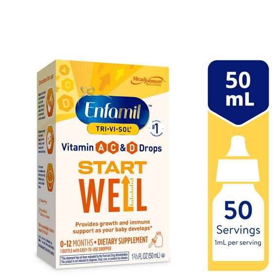 Poly-Vi-Sol Liquid Multivitamin Drops, 50 mL, with or without Iron ...