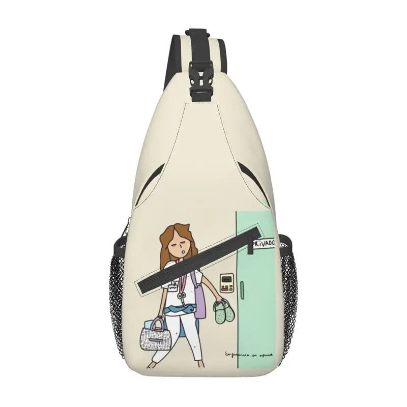 Enfermera En Apuros Doctor Nurse Medical Crossbody Sling Backpack Men ...
