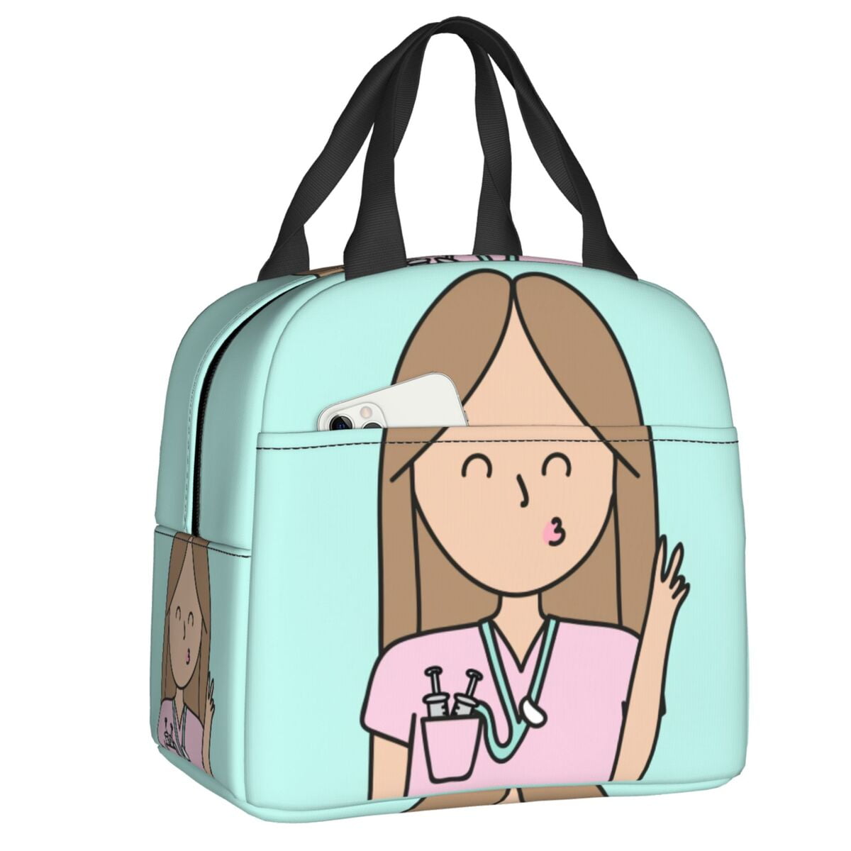 Enfermera En Apuros Doctor Nurse Medical Insulated Lunch Bag for Work ...