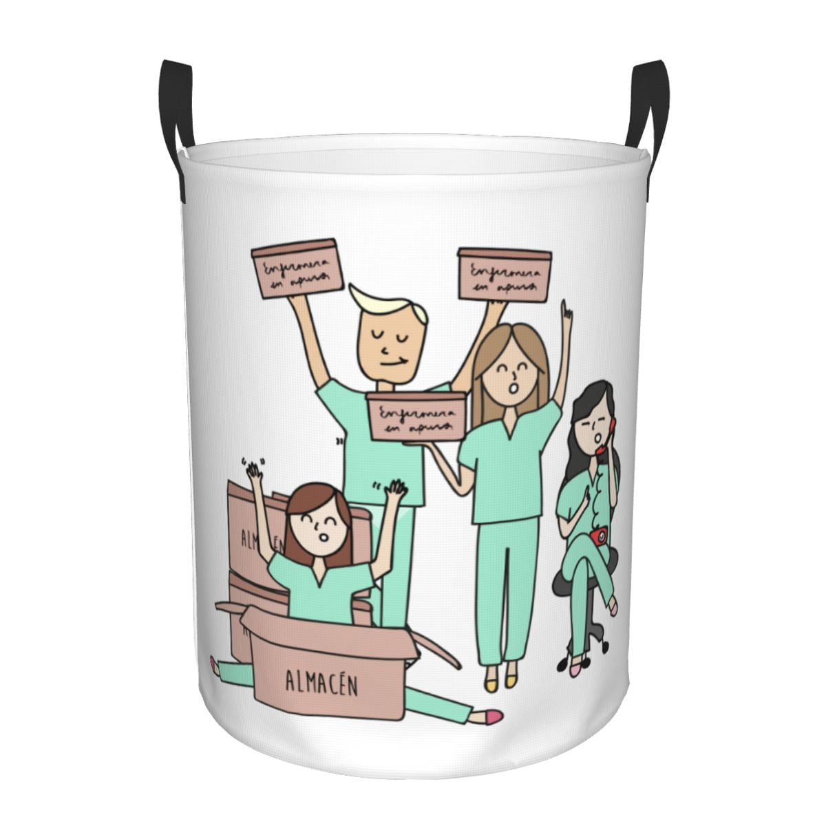 Enfermera En Apuros Doctor Nurse Medical Laundry Basket Foldable Large ...