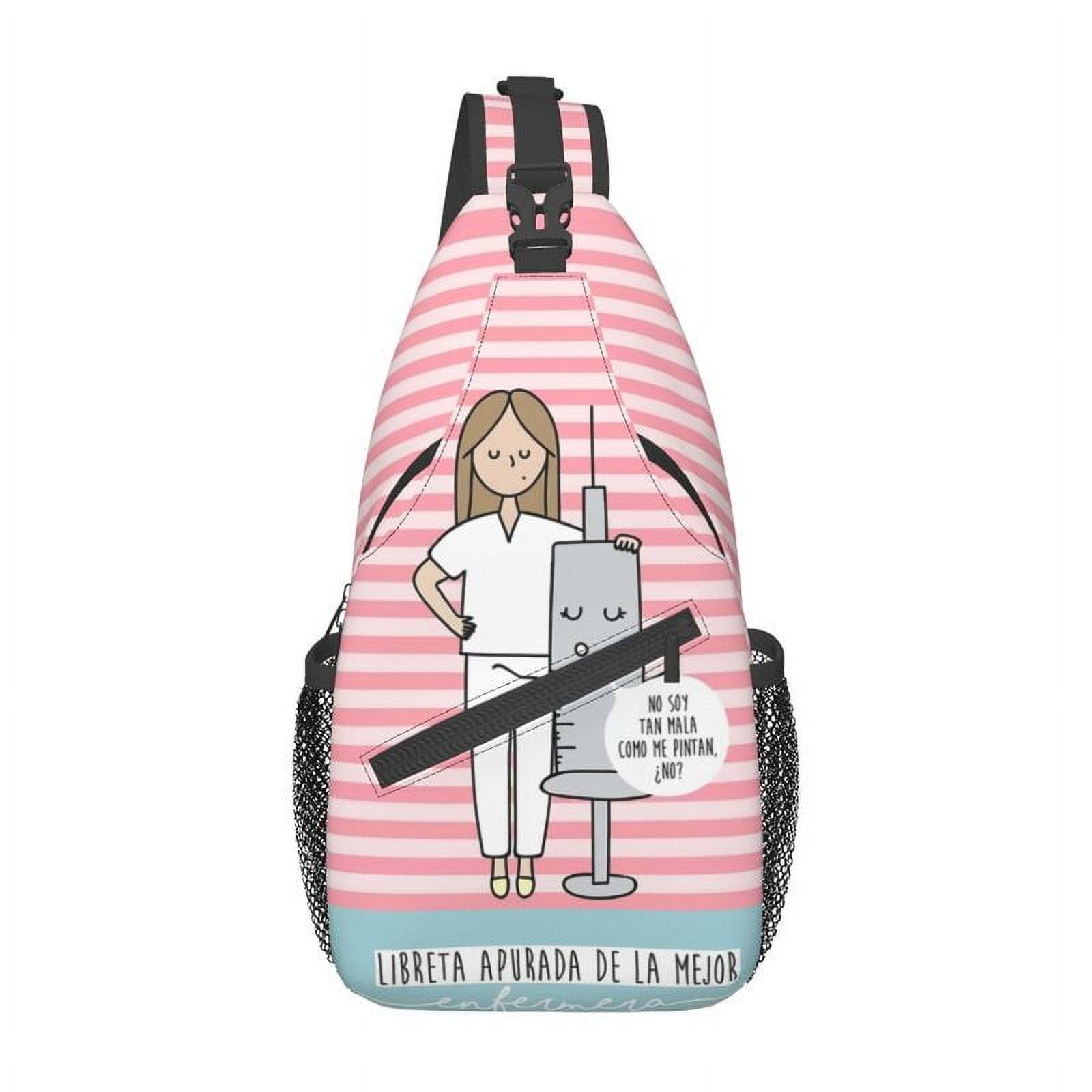 Enfermera En Apuros Doctor Nurse Medical Sling Chest Bag Customized ...
