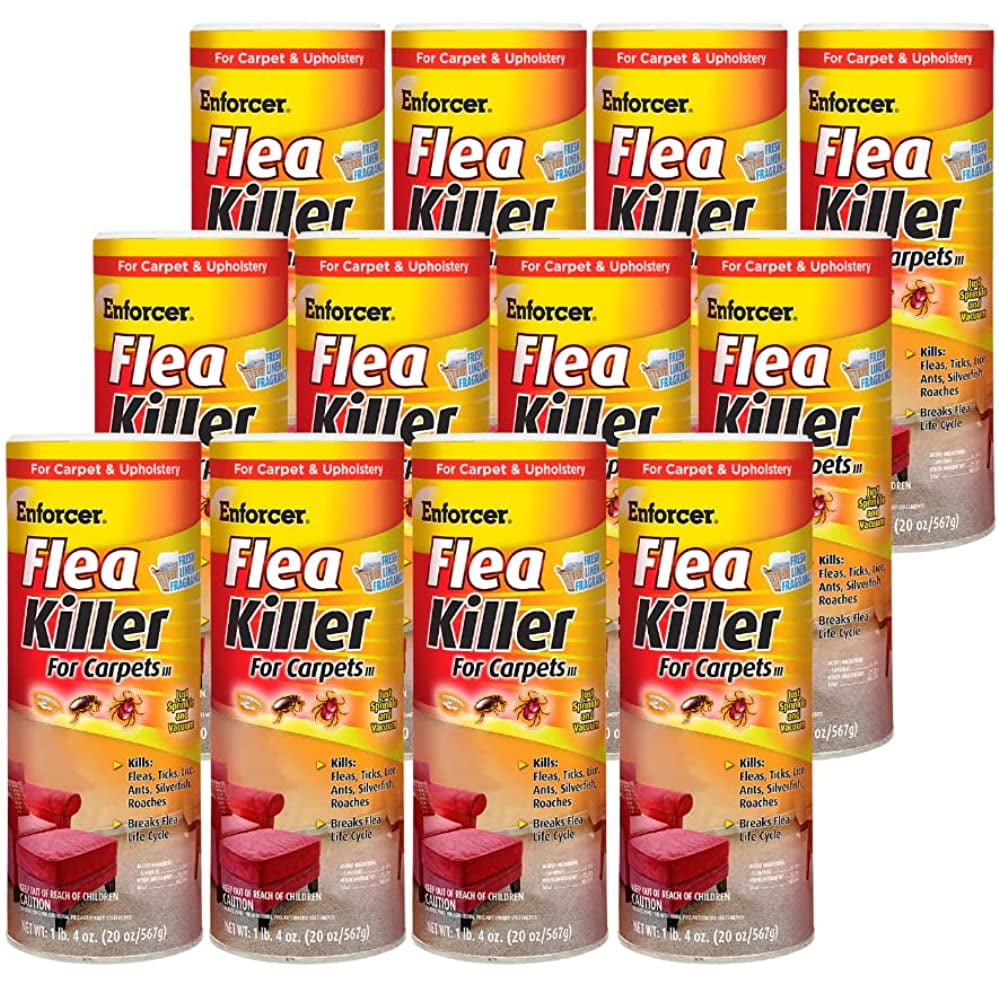 Enforcer Home Flea Killer Powder, Treatment for Pets Upholstery and ...