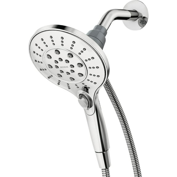 Engage Chrome Magnetix Six-Function 5.5-Inch Wide Handheld Shower Head ...