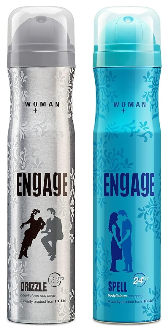 Engage Spell + Drizzle Deodorant Spray For Her Pack Of 2X 150ml - 5.07 ...