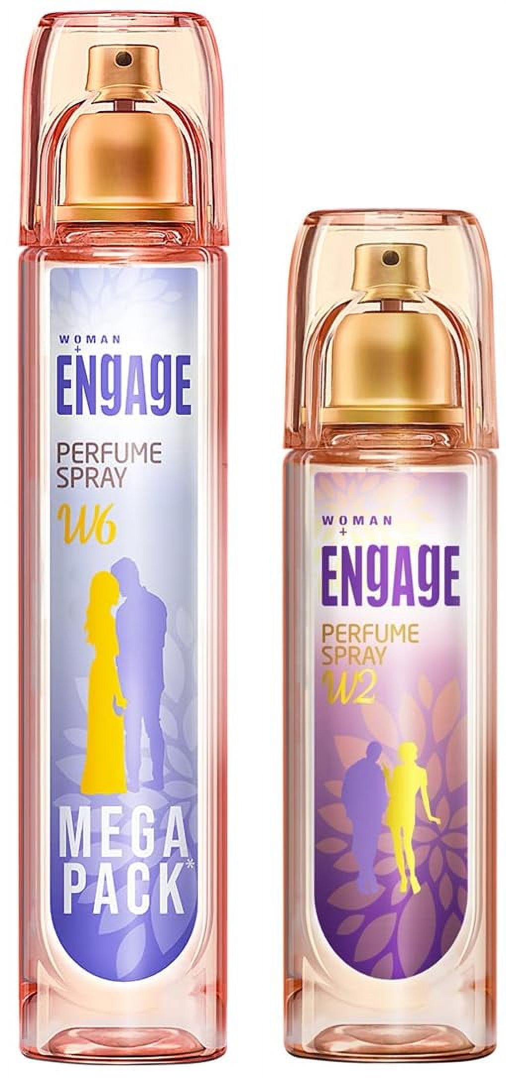 Engage W6 Perfume Spray For Women 160ml, 5.4 Fl.oz. + W2 Perfume Spray ...