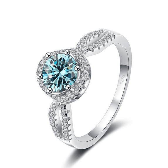 Engagement Anniversary Rings for Women 1ct D Color Yellow/Blue/Pink ...