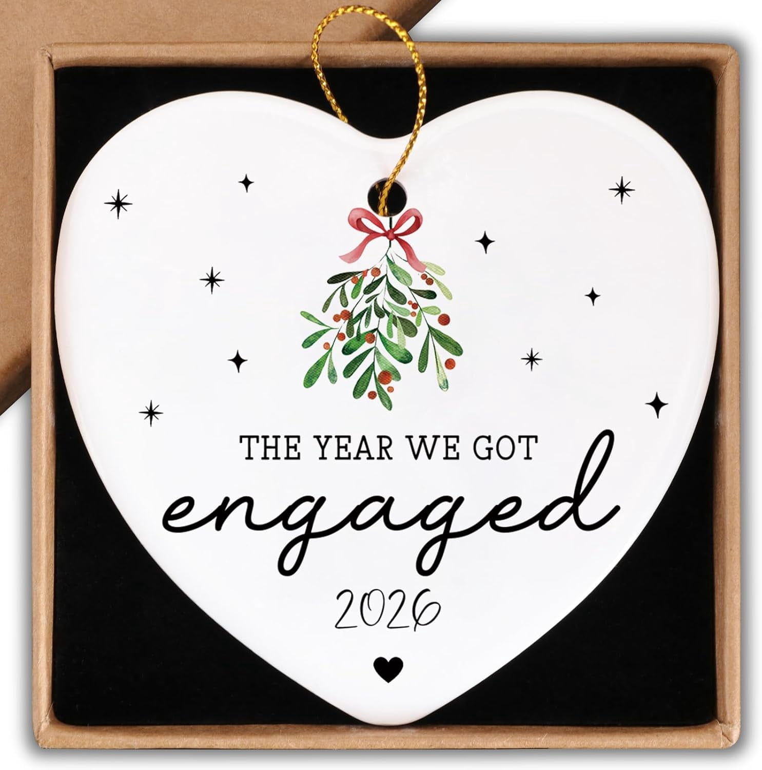 Engagement Decorations Gifts for Couples Women Ceramic Christmas ...
