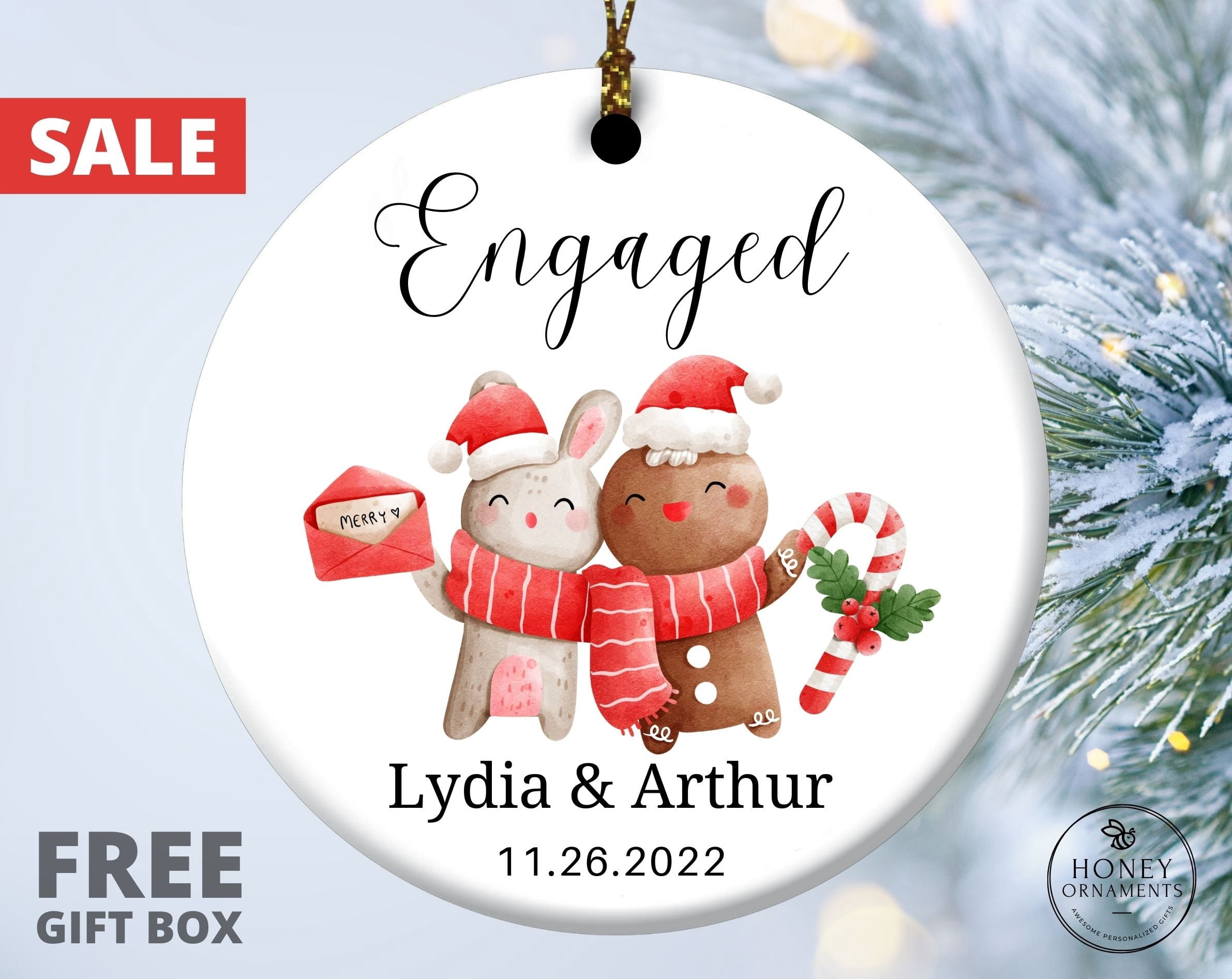 Engagement Gifts for Couple, Engagement Gift Box, Engagement Ornament ...