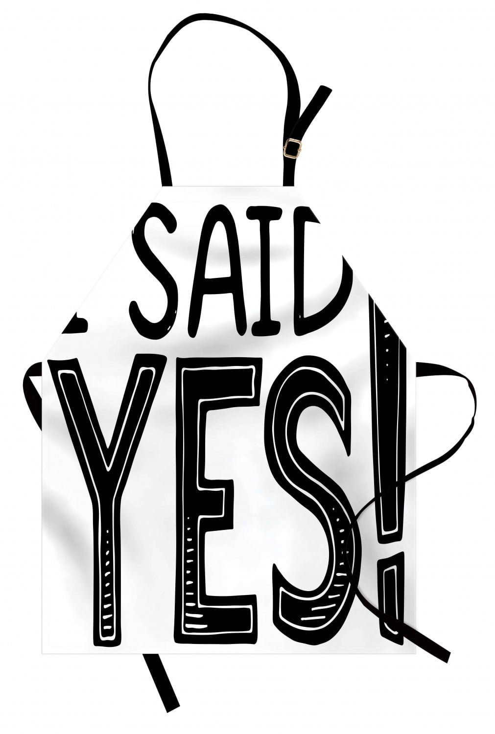Engagement Party Apron I Said Yes Quote Happiness Striped Letters ...