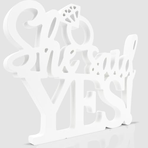 Engagement Party Decorations She Said Yes Wooden Sign Letter Cutouts ...