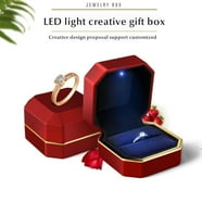 Yescom LED Ring Box Jewelry Wedding Engagement Proposal Lighted Ear ...