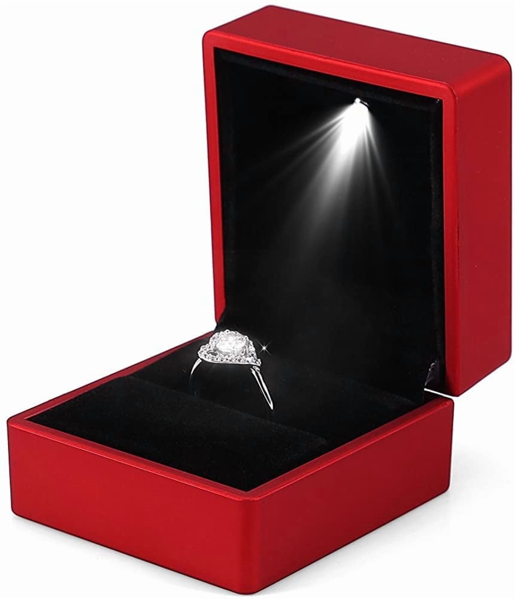 Engagement Ring LED Light Ring Box Jewelry - Walmart.com