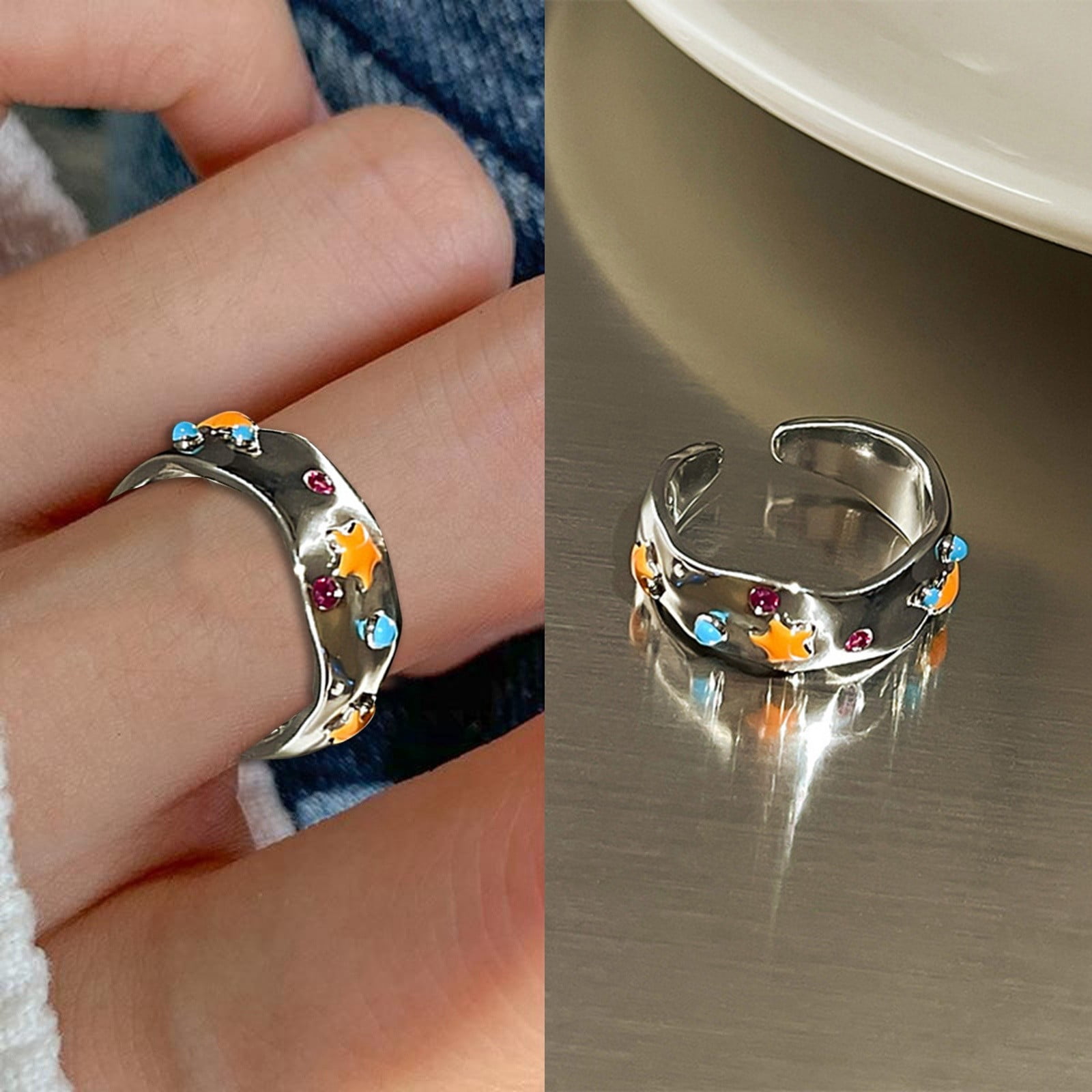 Engagement Ring Pool Float Color Flower Opening High End Sense Rainbow ...