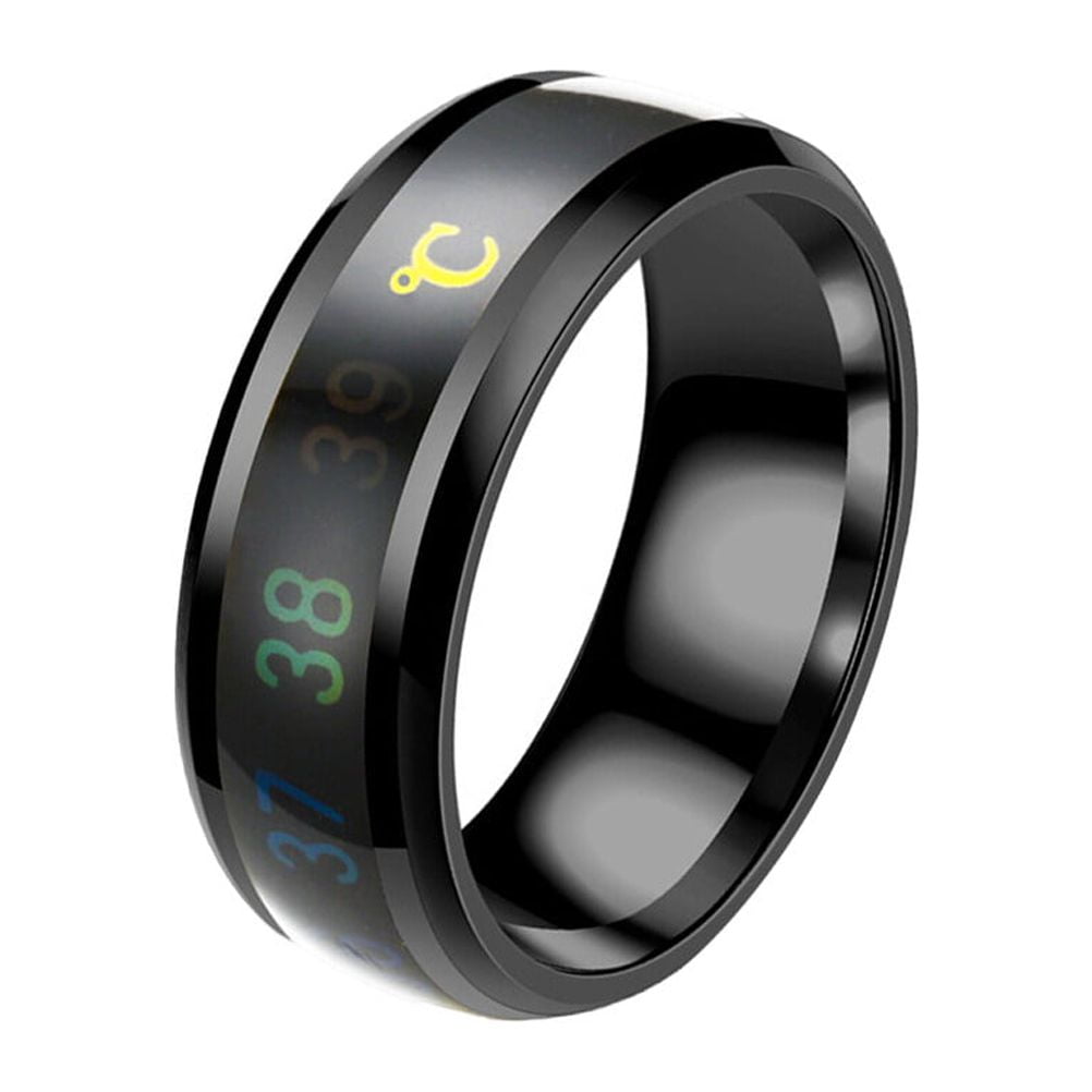 Engagement Ring Temperature Mood Rings Finger Thermometer and Women ...