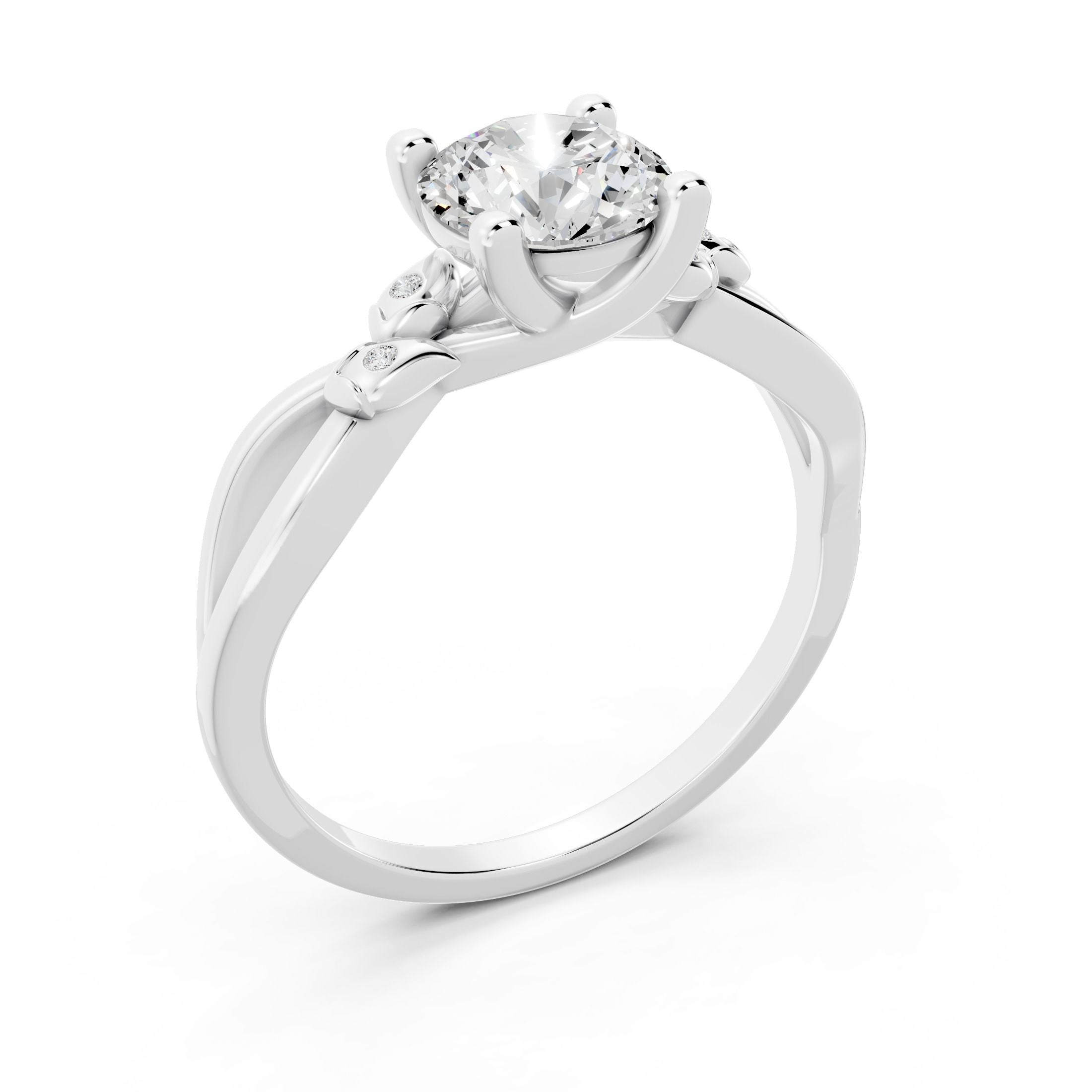Engagement Ring for Women in 1.00 - 5.00 Carat Round Lab Grown Diamond ...