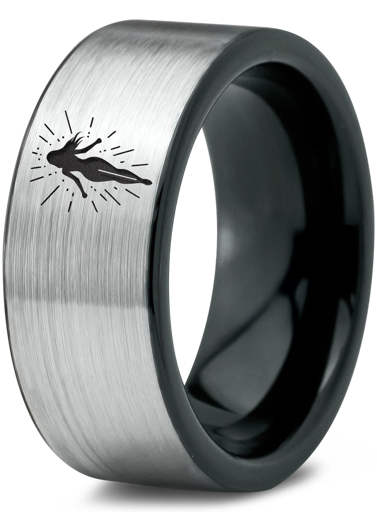 Engagement Rings Black Wedding Band Tungsten Gamer Mens Matching One ...
