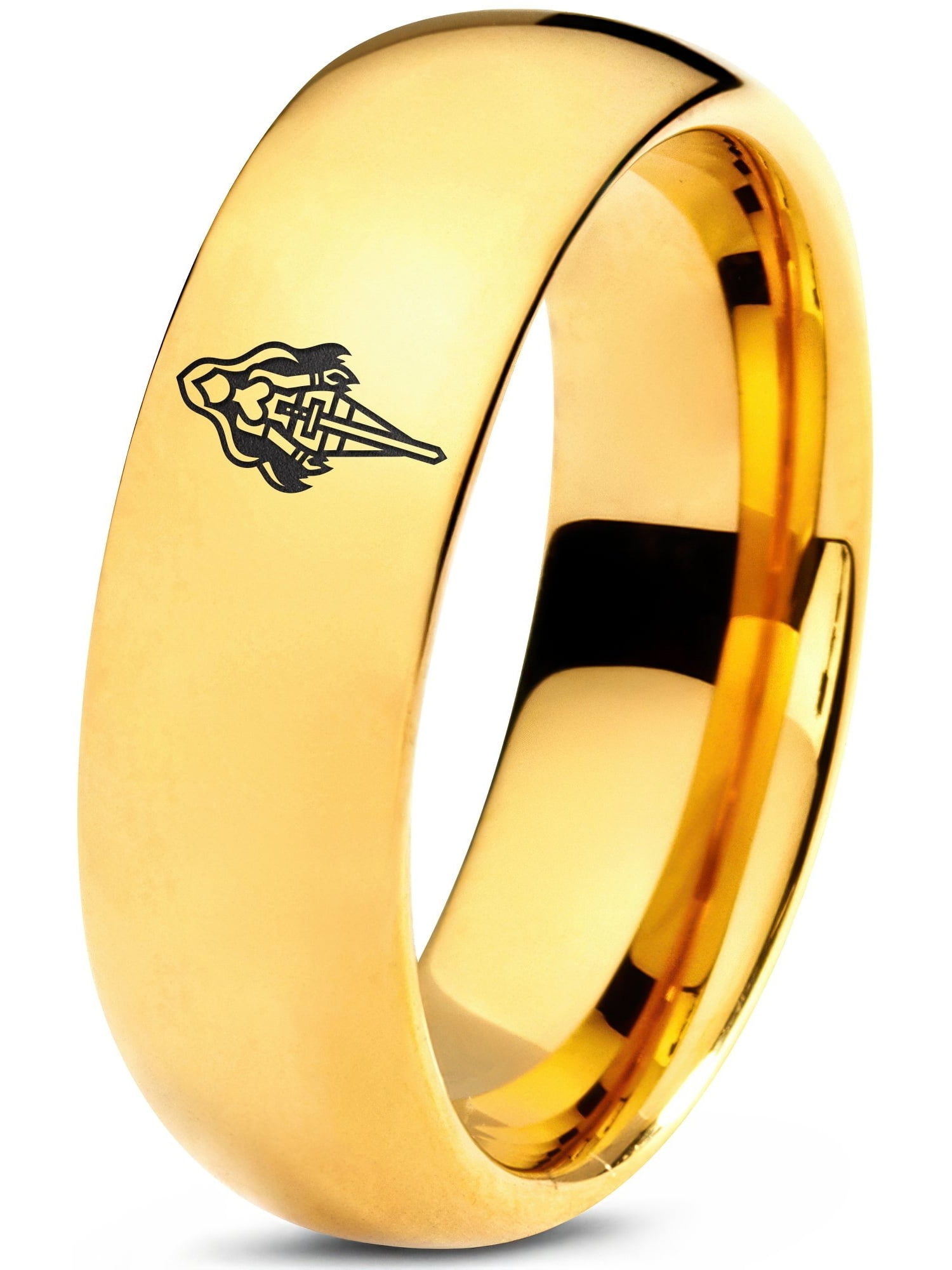 Engagement Rings Tungsten Gamer Gold Statement Ring Anniversary Gifts ...