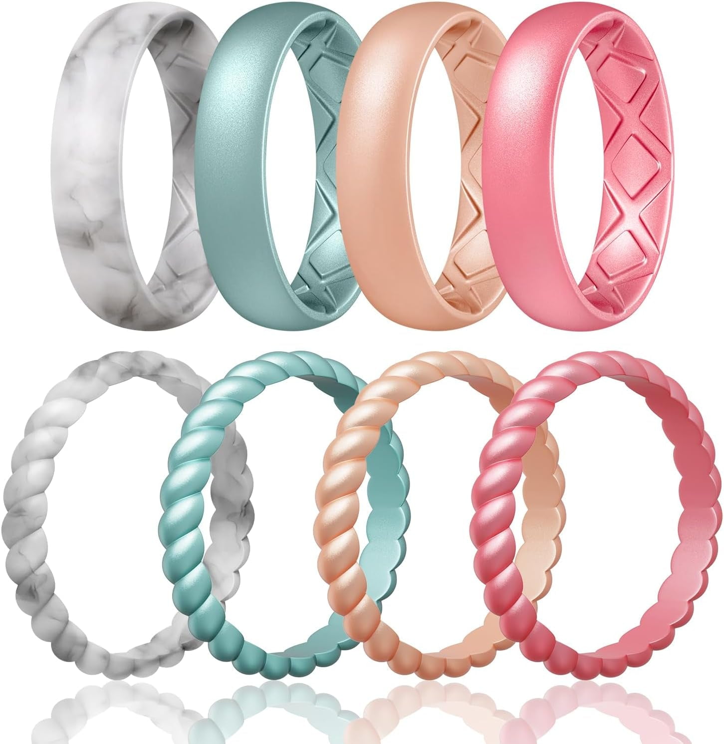 Engagement Rings Women, Inner Arc Ergonomic Breathable Design Silicone ...