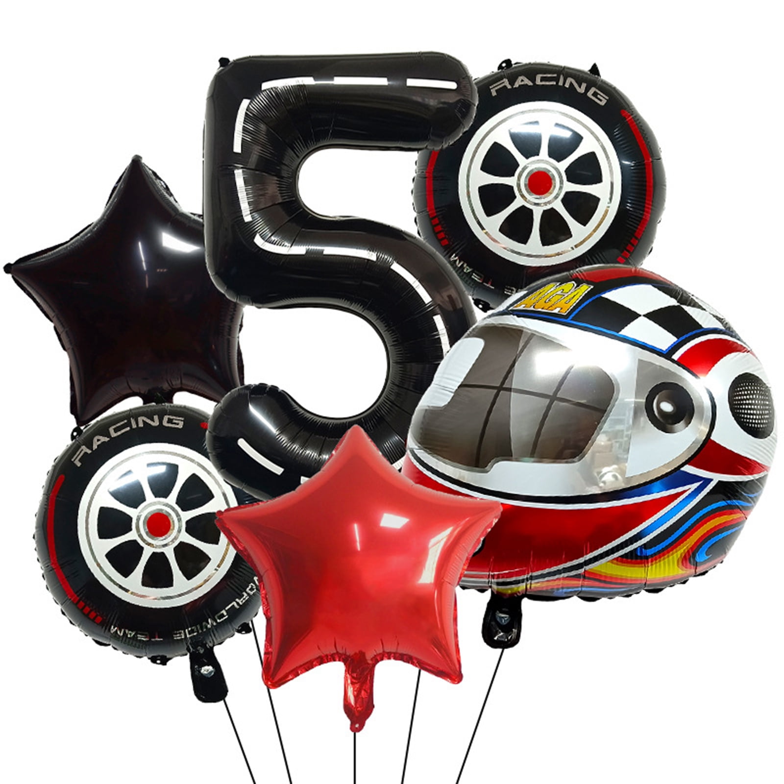 Engaging 40 Inch Digital Balloon Set with Racing Motifs Aluminum Foil ...
