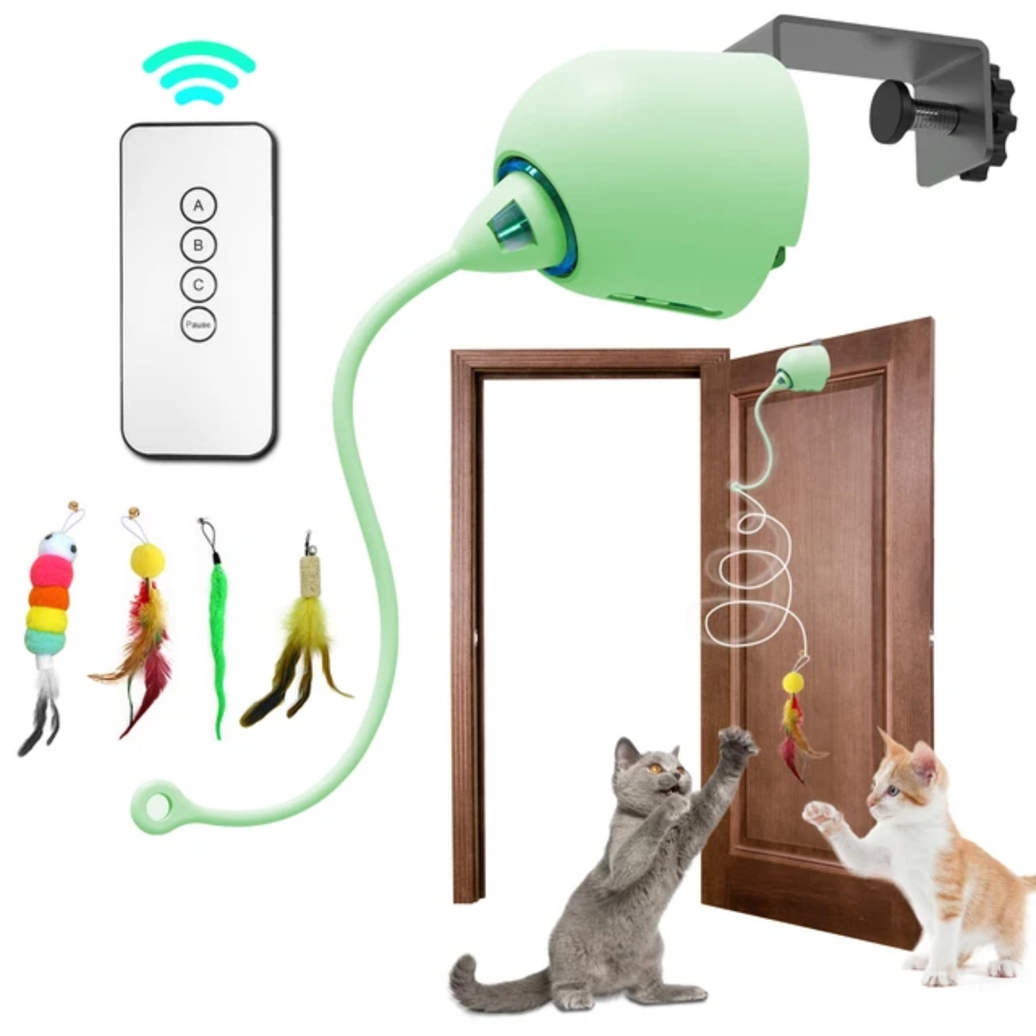 Interactive Smart Cat Toy for Indoor Cats INKZOO Automatic Whack-A-Mole ...