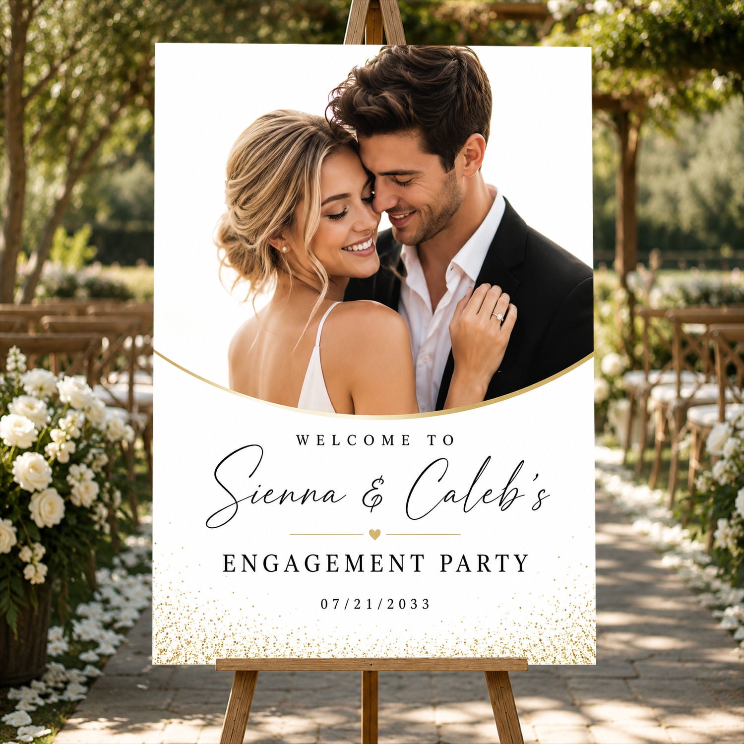 Engamentament Welcome Sign Foam Board, Single-Sided Event Decor, Style ...