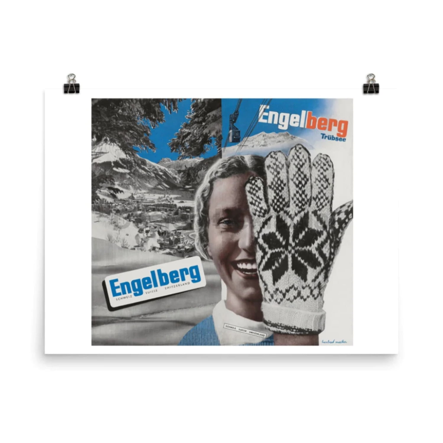 Engelberg, Trubsee, Switzerland, 1935. Designed by Herbert Matter ...