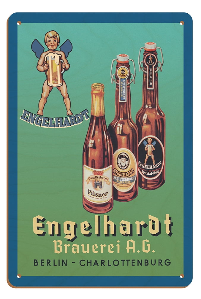 Engelhardt Brewery (Brauerei) German Beer - Vintage Advertising Poster ...