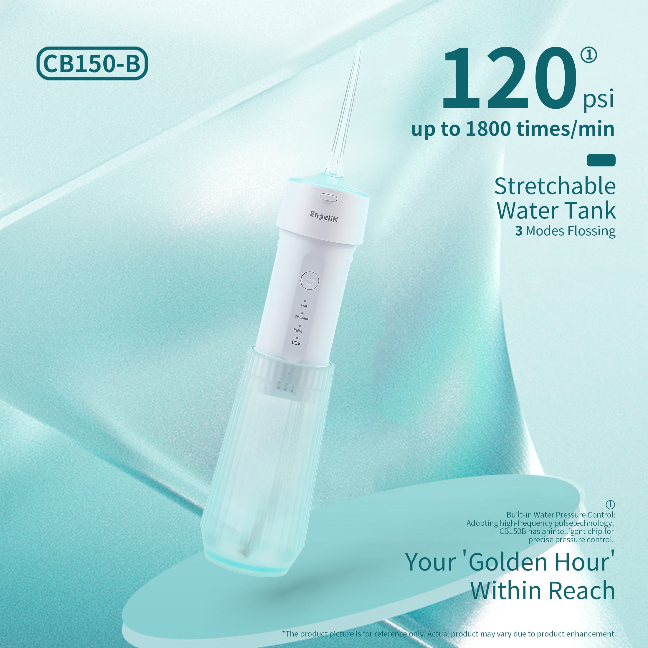 Engelik CB150H Water Flosser for Dental Hygiene, Portable Water Jet ...