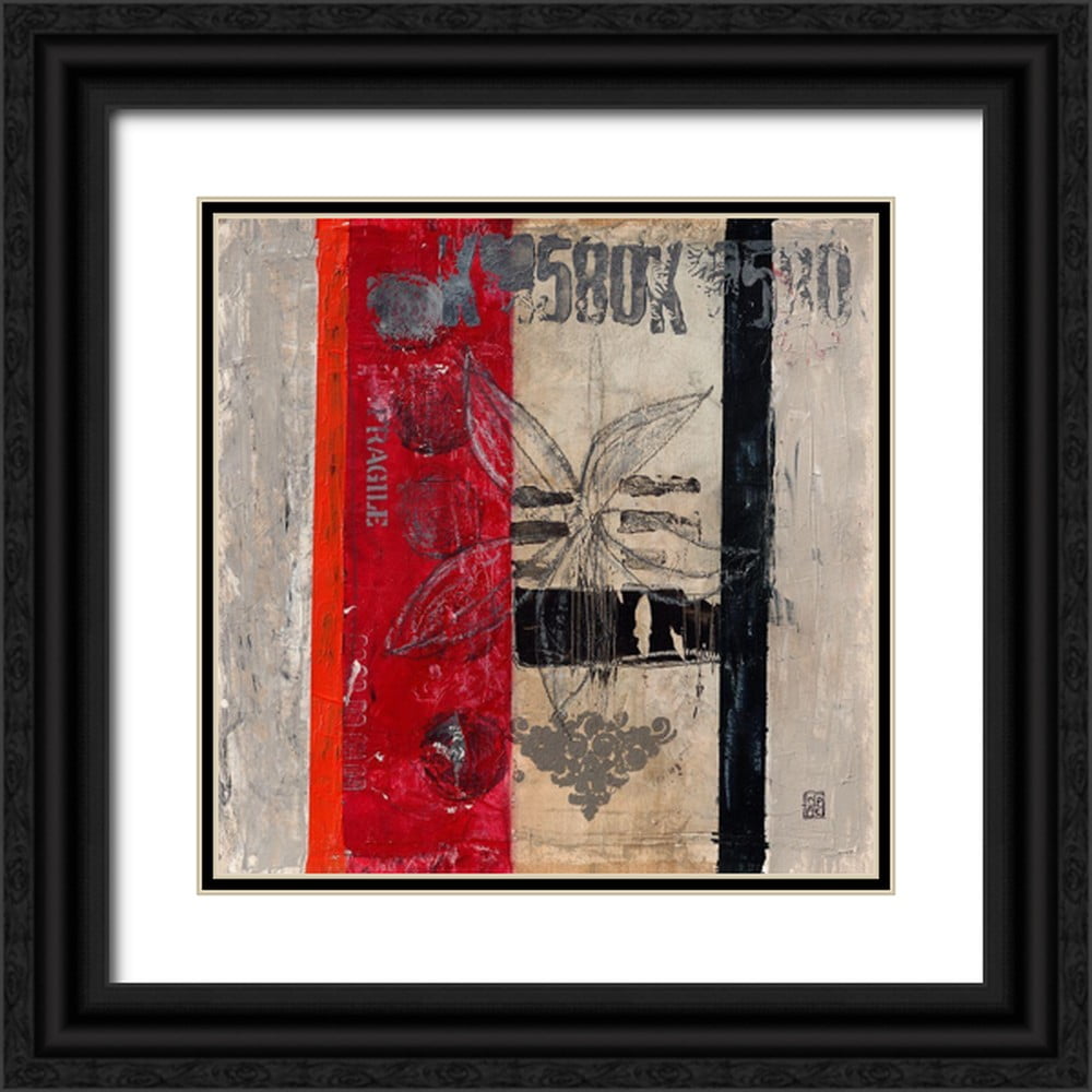 Engelmann, Marie-Pascale 26x26 Black Ornate Wood Framed with Double ...