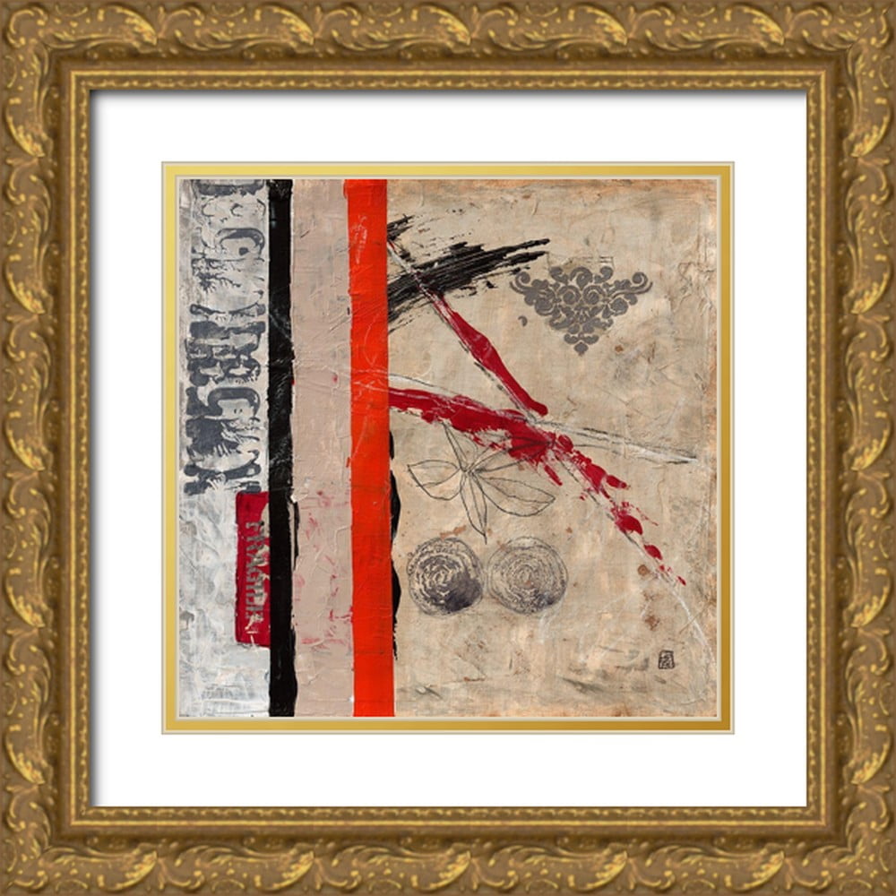 Engelmann, Marie-Pascale 26x26 Gold Ornate Wood Framed with Double ...