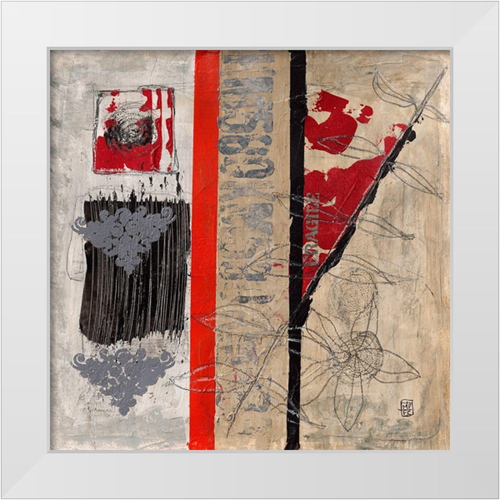 Engelmann, Marie-Pascale 26x26 White Modern Wood Framed Museum Art ...