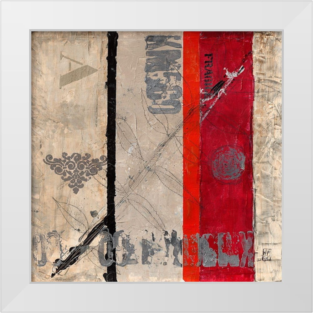 Engelmann, Marie-Pascale 26x26 White Modern Wood Framed Museum Art ...