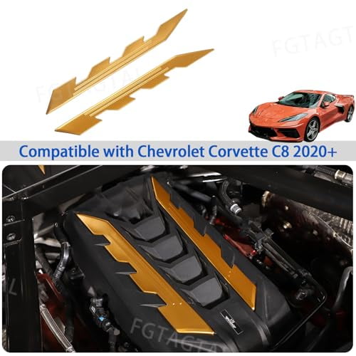 Engine Bay Panel Logo Trim Strip Compatible with Chevrolet Corvette C8 ...