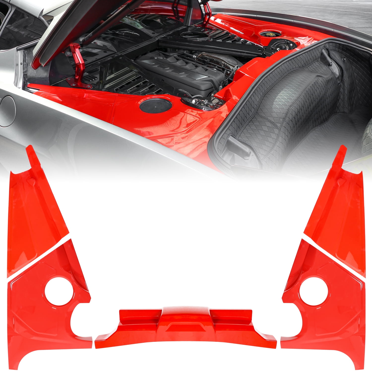 Engine Bay Trim Panel Appearance Full Cover for Corvette C8 Stingray ...