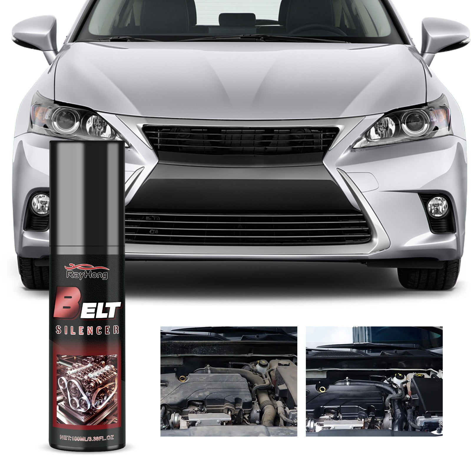 Engine Belt Silencer Spray, Automotive Serpentine Drive Belt Lubricant ...