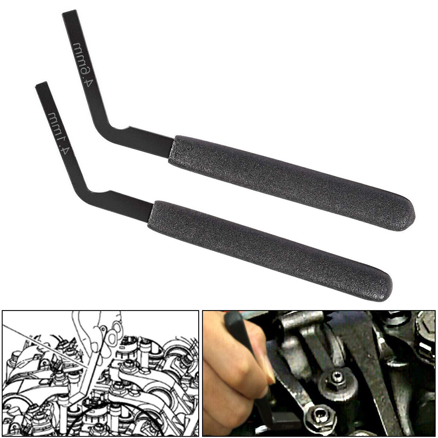 Engine Brake Adjustment Tool (4.6MM + 4.1MM) for Detroit Diesel DD13 ...