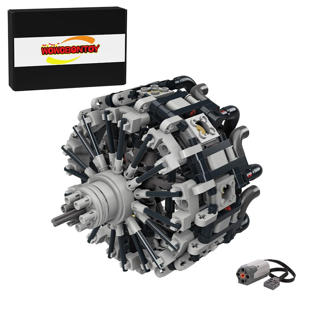 Engine Building Blocks Kit That Works, Radial 9-Cylinder Reciprocating ...