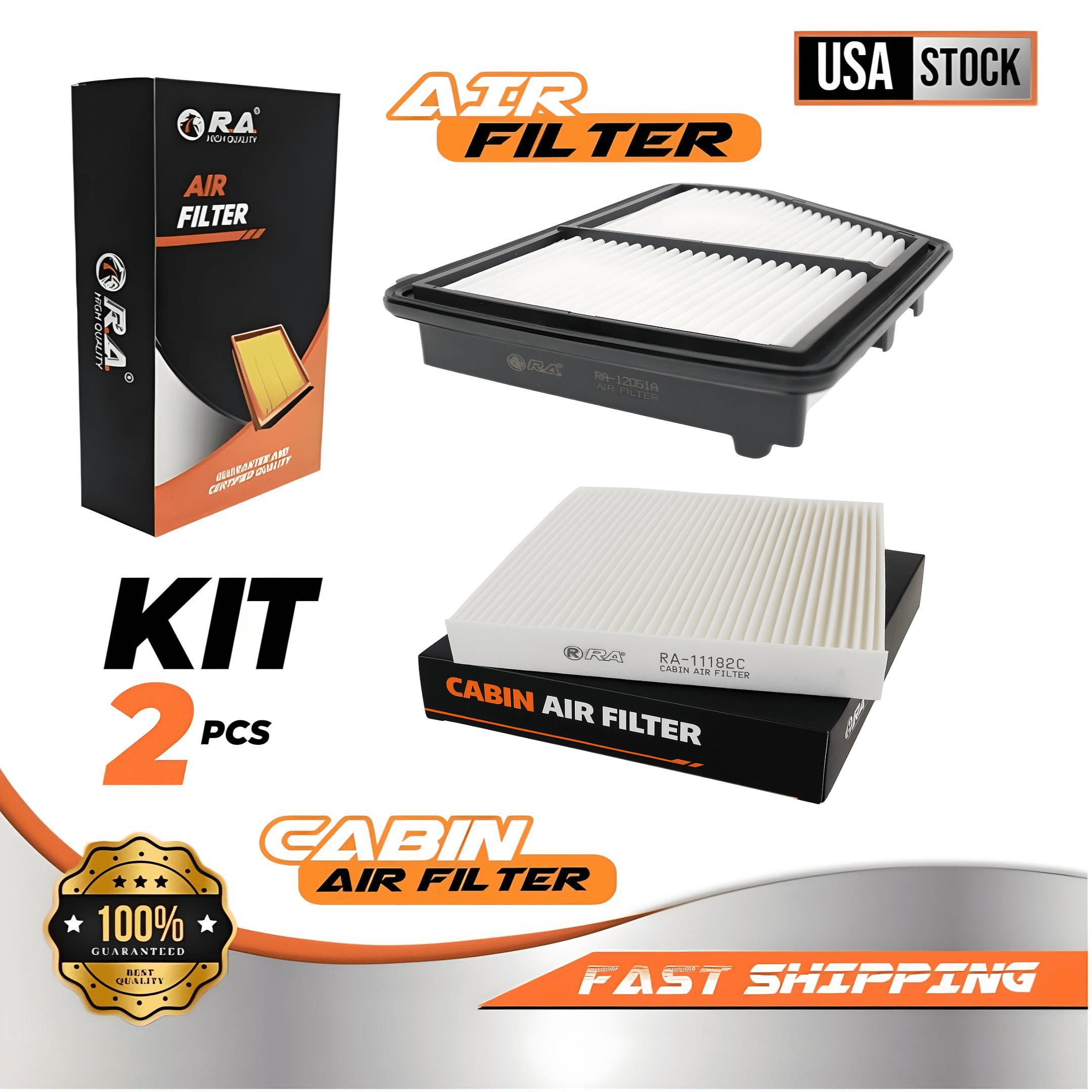 Engine & Cabin Air Filter Set for Honda Civic 2016-2024 L4 2.0L Sedan ...