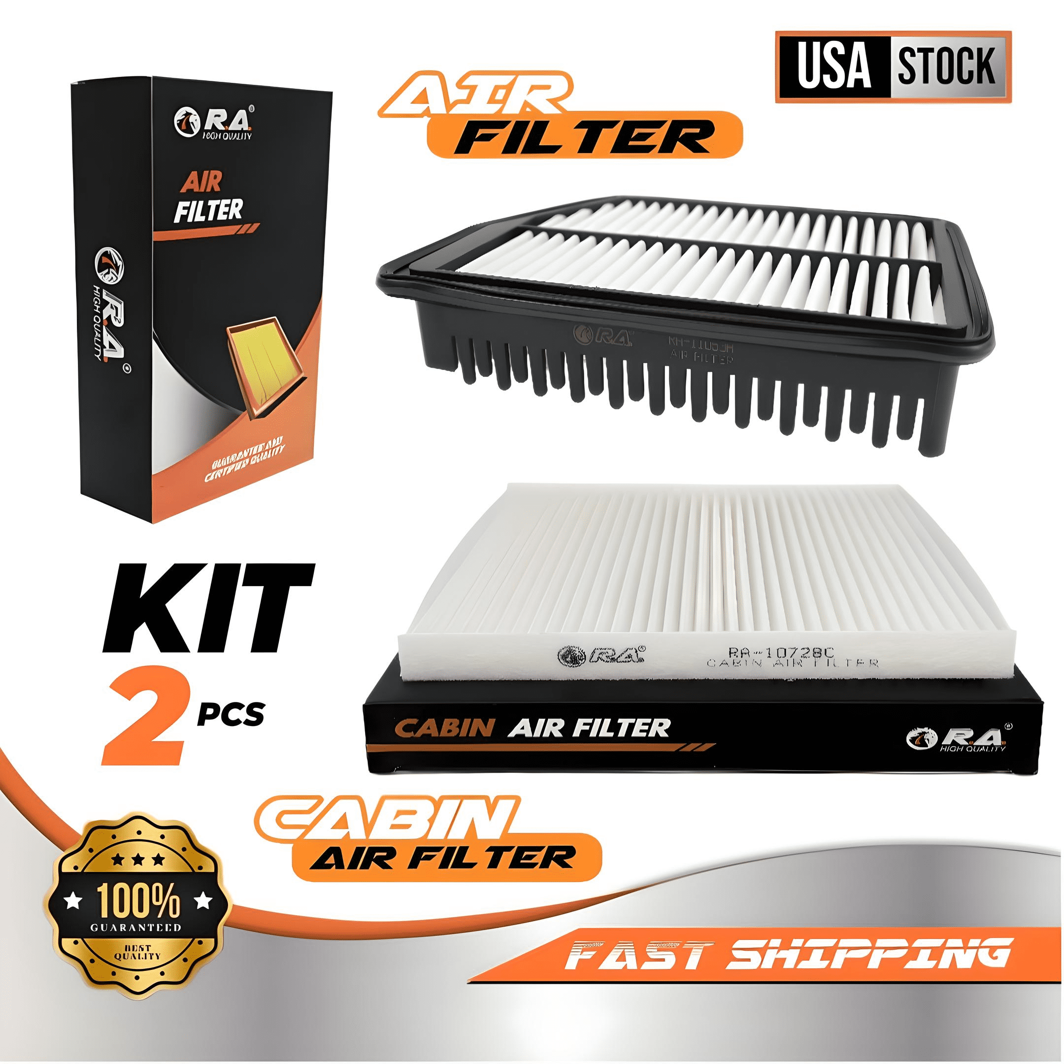 Engine & Cabin Air Filter Set for Kia Forte 2014 - 2018 1.8L 2.0L EX LX ...