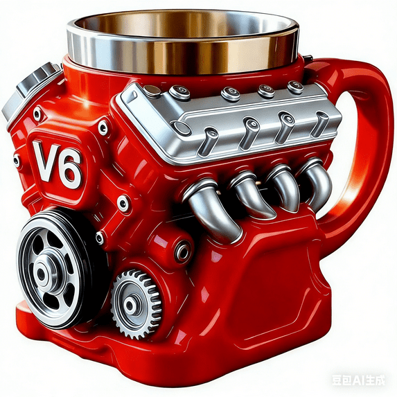 Engine Coffee Mug, Retro Engine Coffee Mug V8/V6 Stainless Steel Cup ...