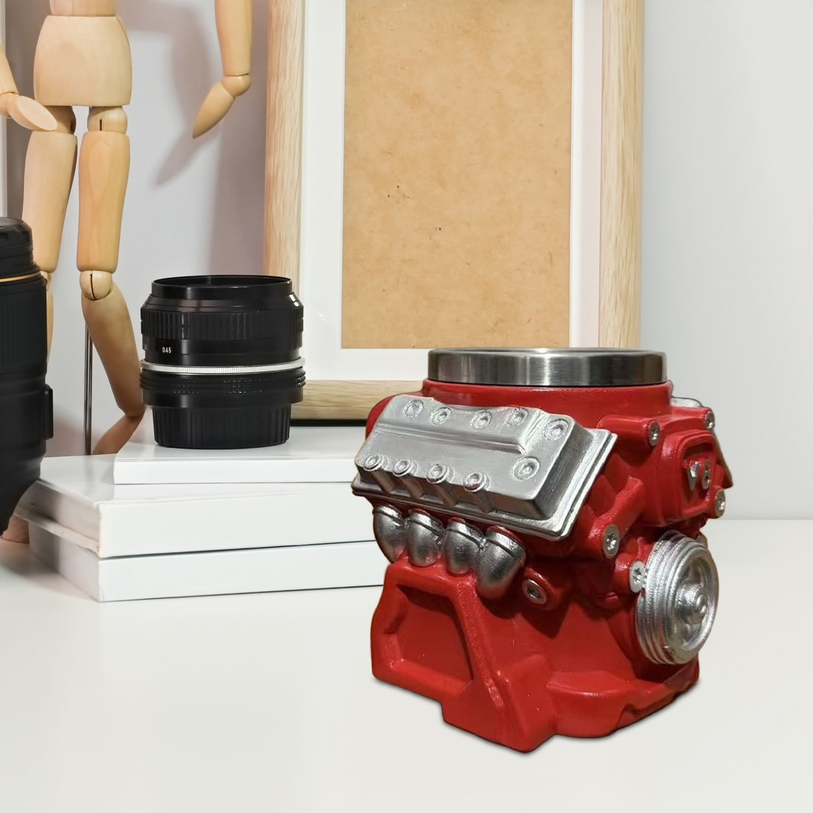 Engine Coffee Mug – Retro Engine Themed Stainless Steel Coffee Cup with ...