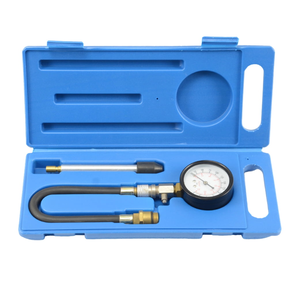 Engine Compression Tester Cylinder 0-300PSI Automobile Pressure Gauge ...
