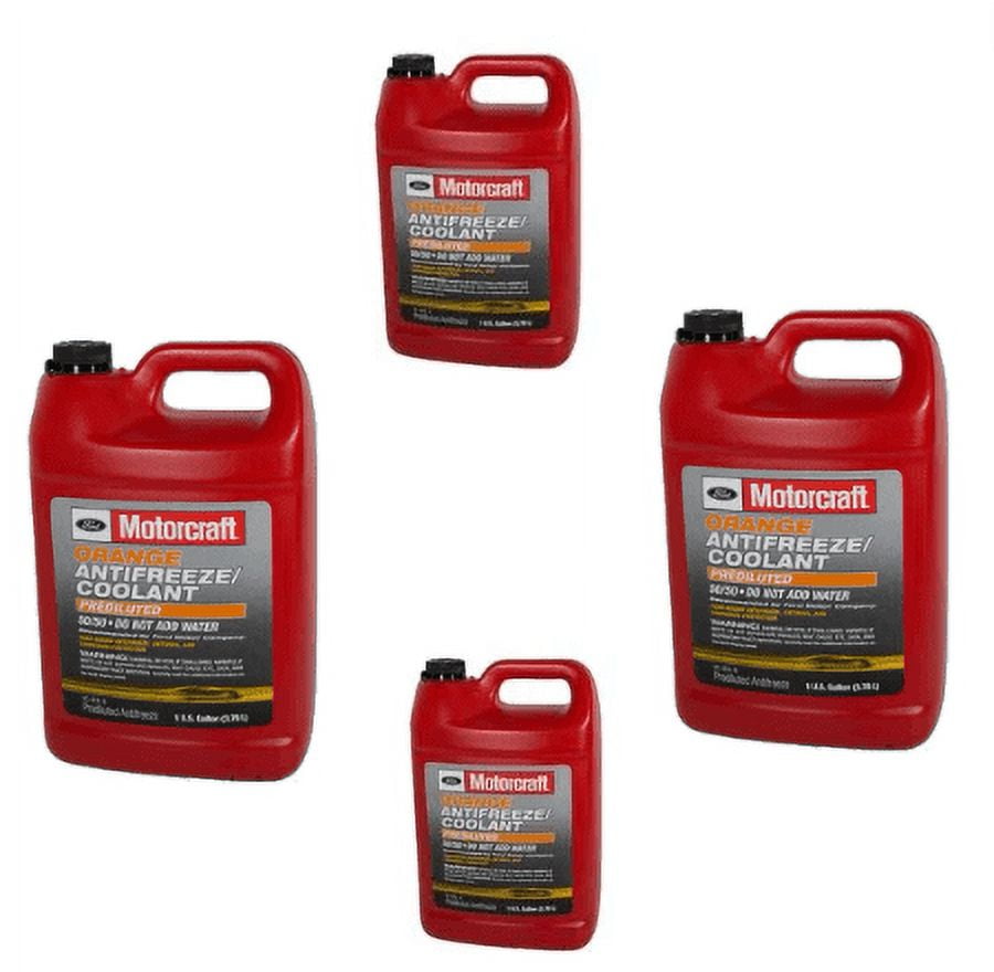 Motorcraft Pre-Diluted Engine Coolant Antifreeze, Orange/Yellow, Pack ...